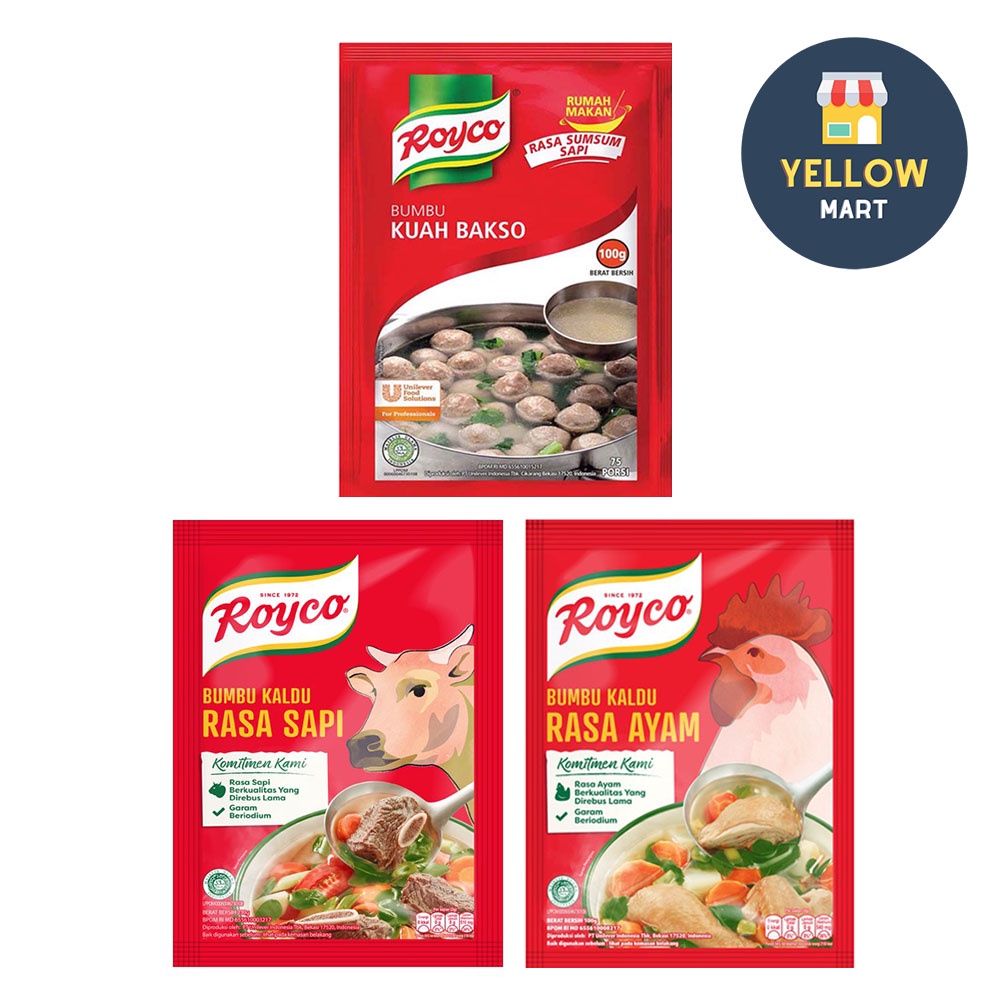 Jual Royco Bumbu Pelezat Serbaguna Variasi Kuah Bakso, Rasa Ayam & Rasa ...