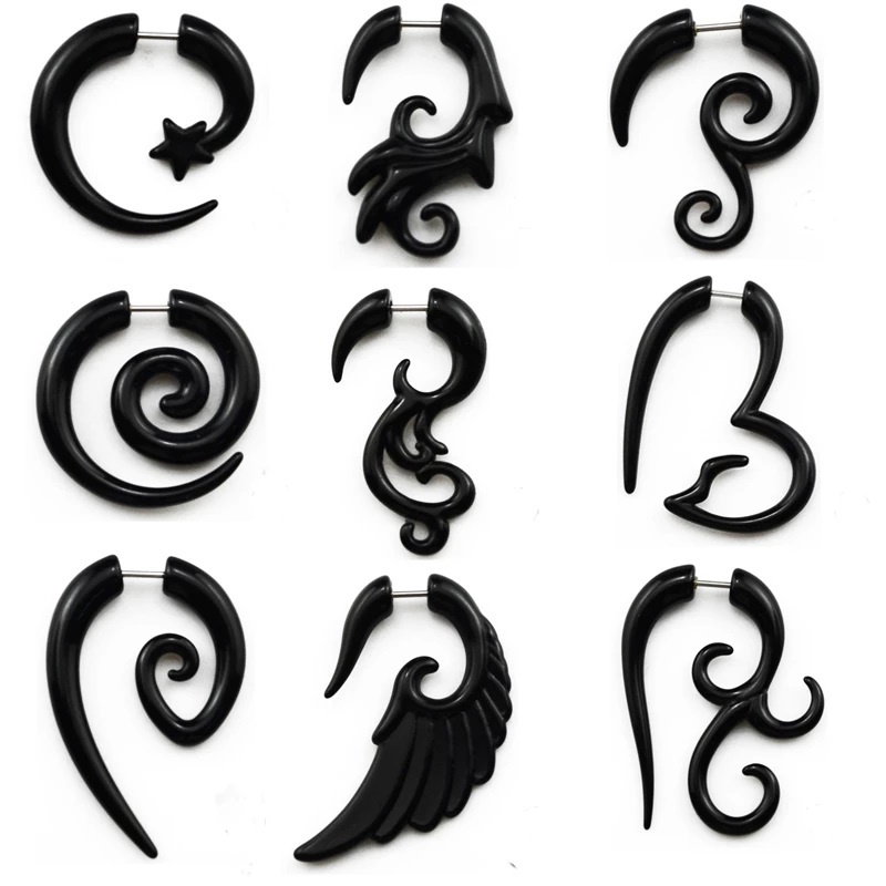 Jual Robagin TK25 Anting Piercing Tindik Jumbo Stainless Hitam Anti ...