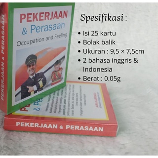 Jual Kartu mengenal pekerjaan dan perasaan, flashcard profesi dan ...