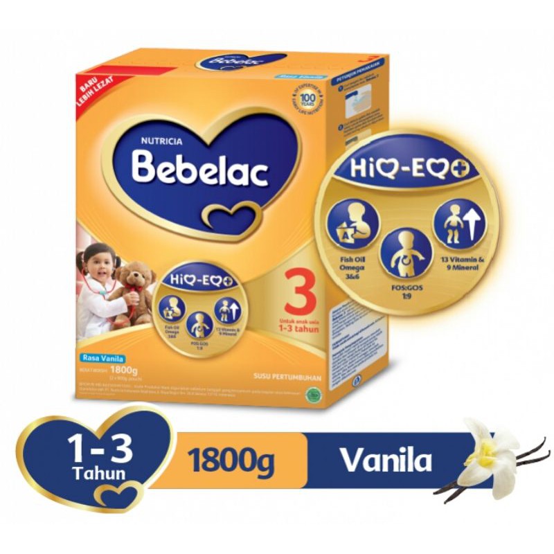 Jual BEBELAC 3 Vanila Usia 1-3 thn 1800gr/1.8kg | Shopee Indonesia