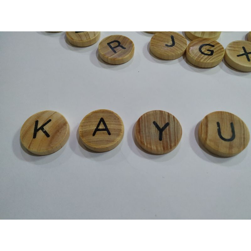 Jual alfabet huruf besar sablon kayu pinus | Shopee Indonesia