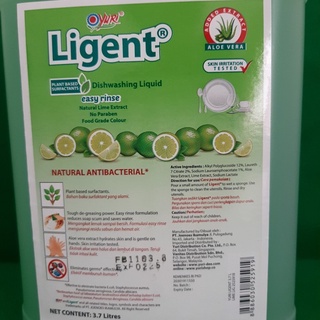 Jual LIGENT Dishwasing Liquid Aroma Lime Aloe Vera, Galon | Shopee ...