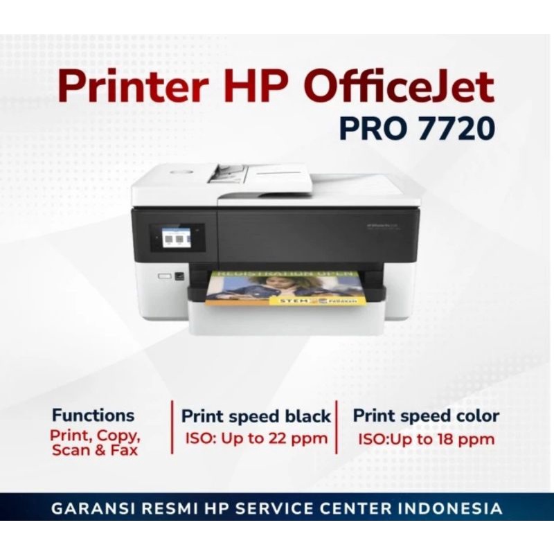 Jual Printer HP OfficeJet Pro 7720 HP 7720 Wide Format AiO | Shopee ...