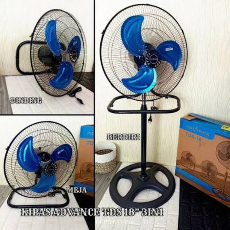 Jual Kipas angin Advance 3in1 18 inc Rangka besi dan baling baling besi ...