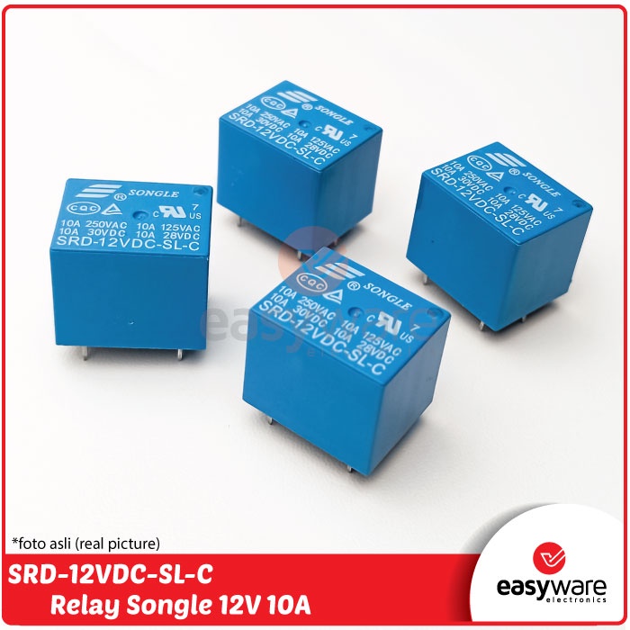 Jual Relay 12V 5 Pin Songle SRD-12VDC-SL-C 12V DC 10A Relay Songle Original | Shopee Indonesia