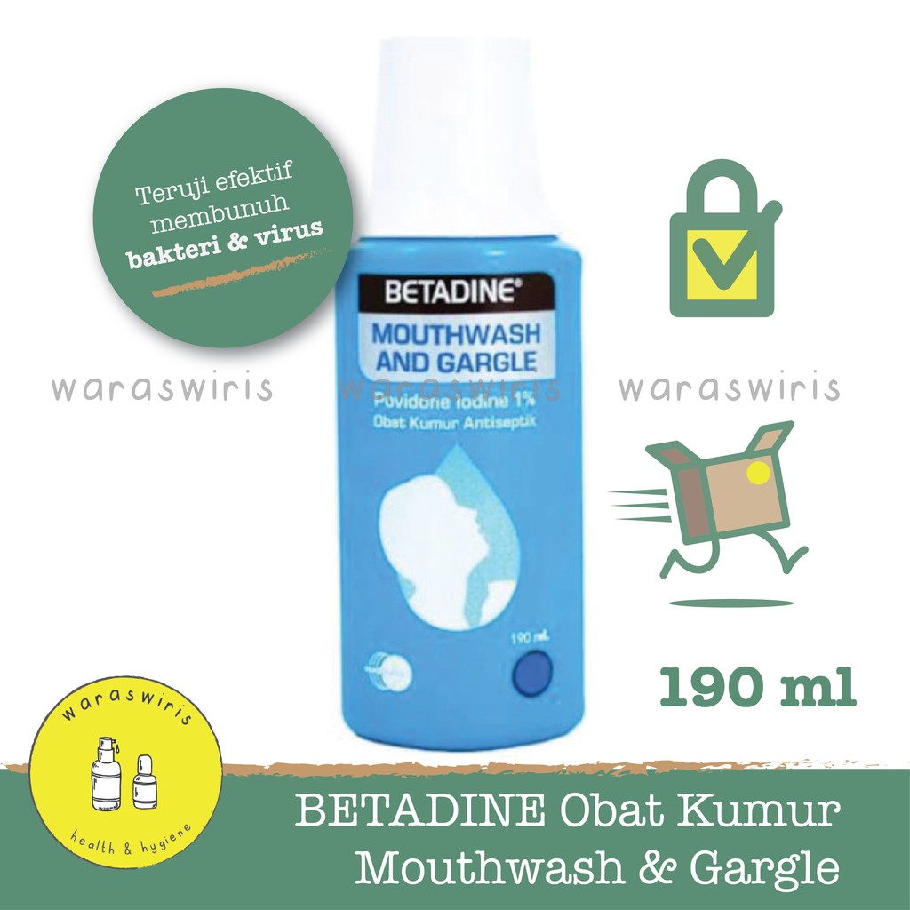 Jual BETADINE Kumur Mouthwash & Gargle 190 ml | Shopee Indonesia
