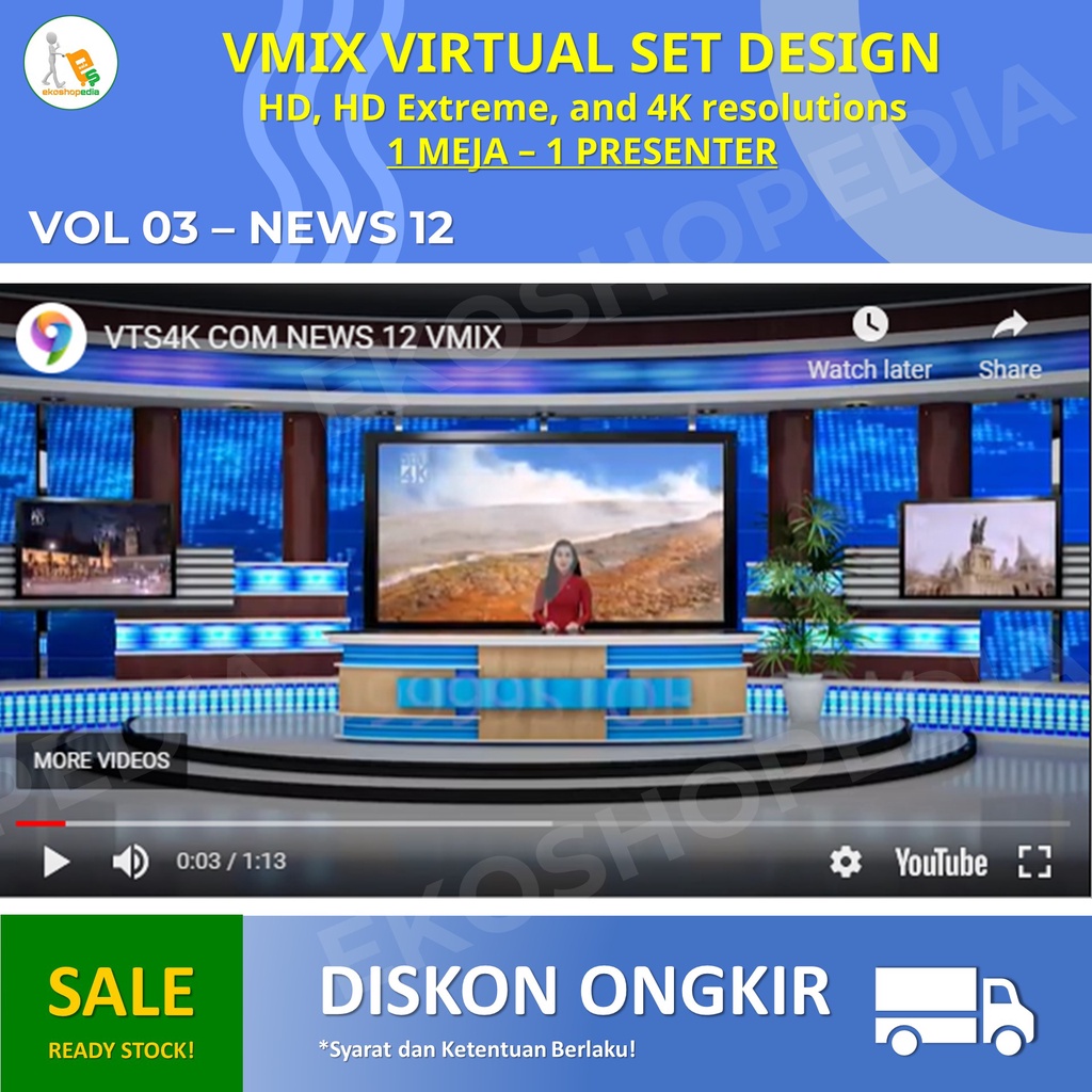 Jual VMIX VIRTUAL SET DESIGN 4K - 1 MEJA 1 PRESENTER v1.2 | Shopee ...