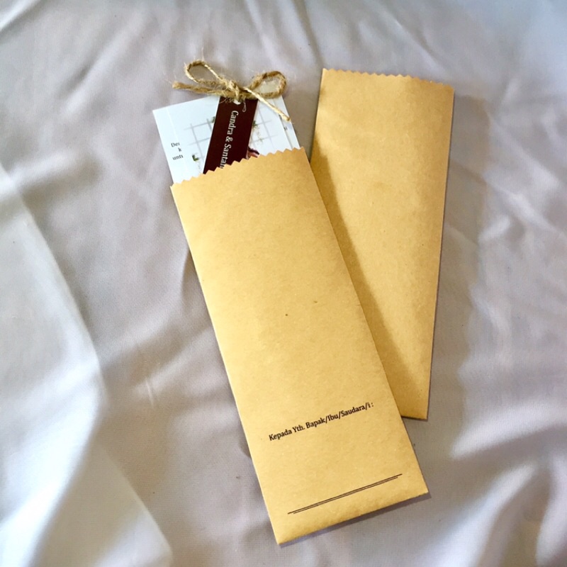 Jual Undangan Pernikahan Amplop / Undangan Simpel + Amplop / Wedding ...