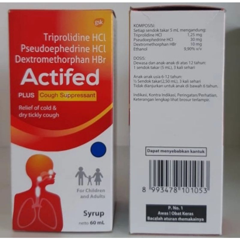 Jual Actifed Merah 60ml | Shopee Indonesia