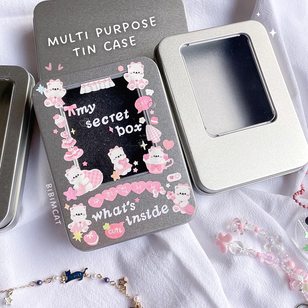 Jual Multi Purpose Tin Case Photocard Polos / Metal Storage Box ...
