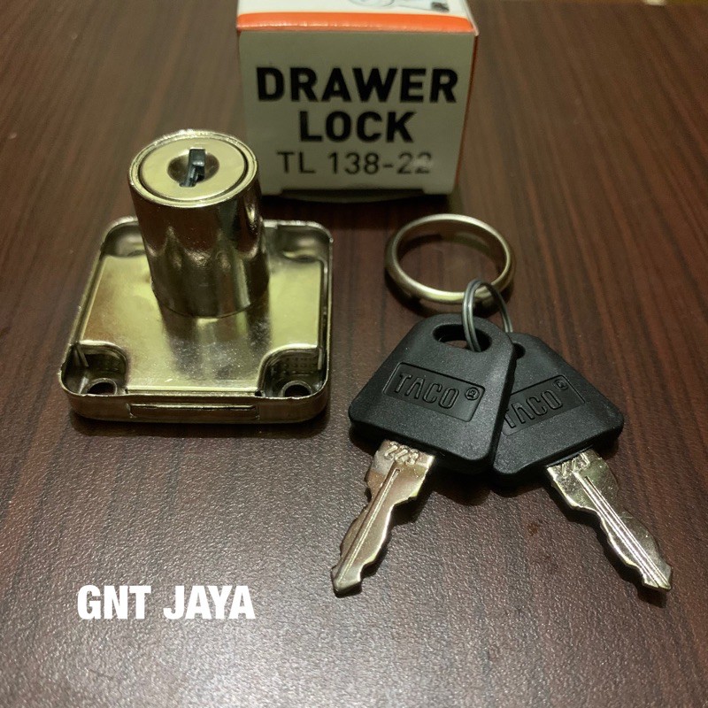 Jual Kunci lemari TACO drawer lock TL 138-22 pintu laci murah kerangka padat bukan huben hl 22mm ...