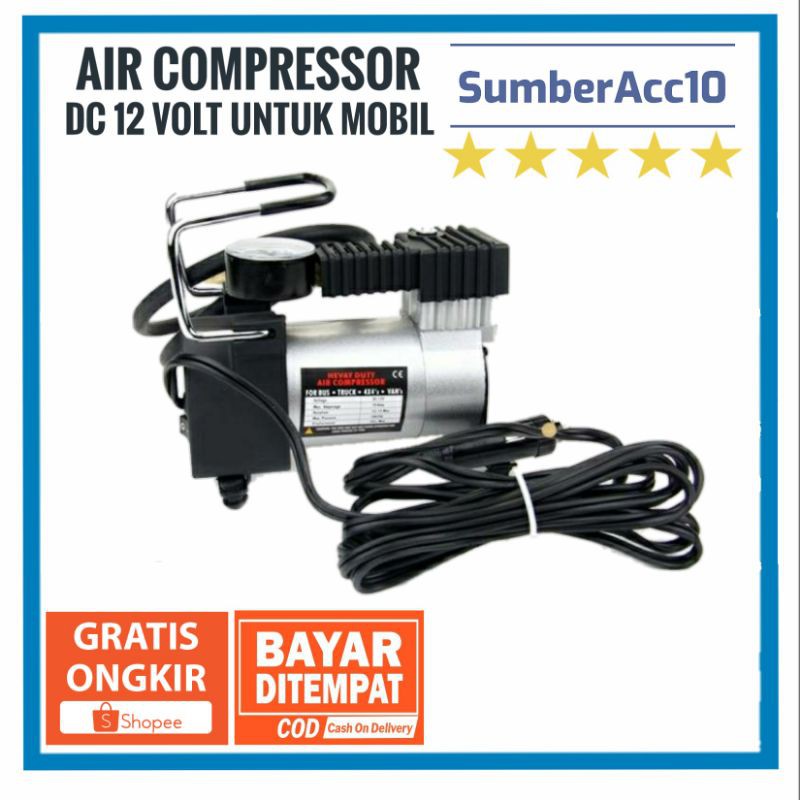 Jual Kompresor Angin Mini Tekanan Tinggi Duty Air Compressor DC 12V 150 ...