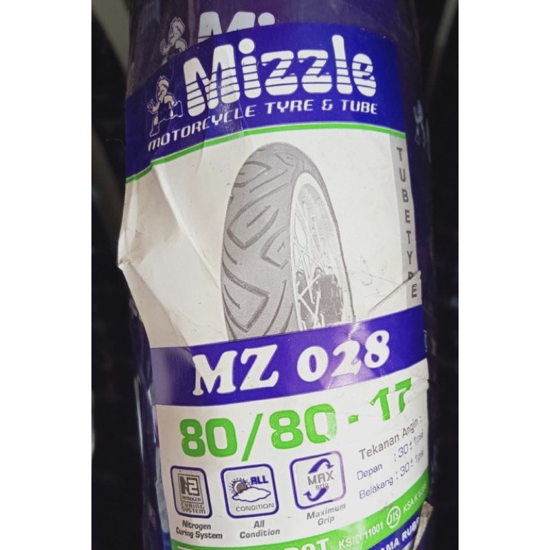 Jual Ban Motor Mizzle MZ-028 80/80 Ring 17, Tube Type | Shopee Indonesia