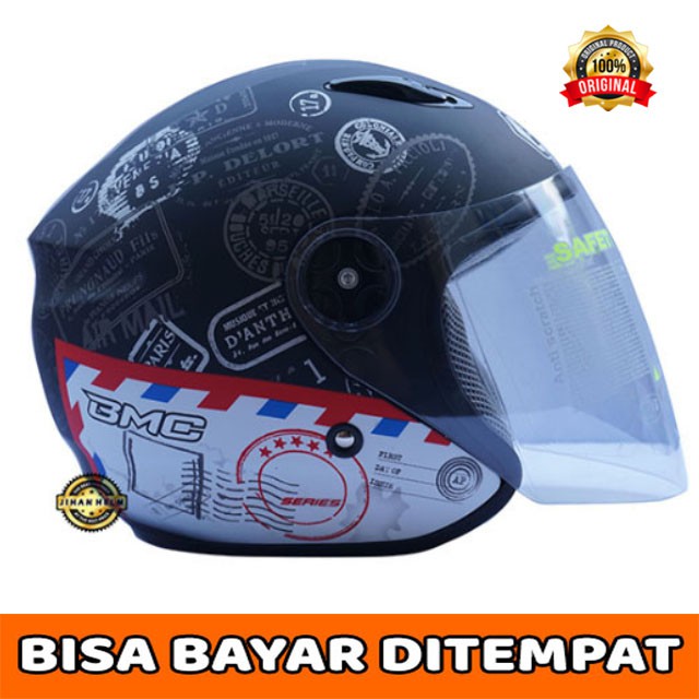 Jual HELM / BMC / HELM BMC / HELM BMC MILAN POSCARD BLACK RED DOFF ...