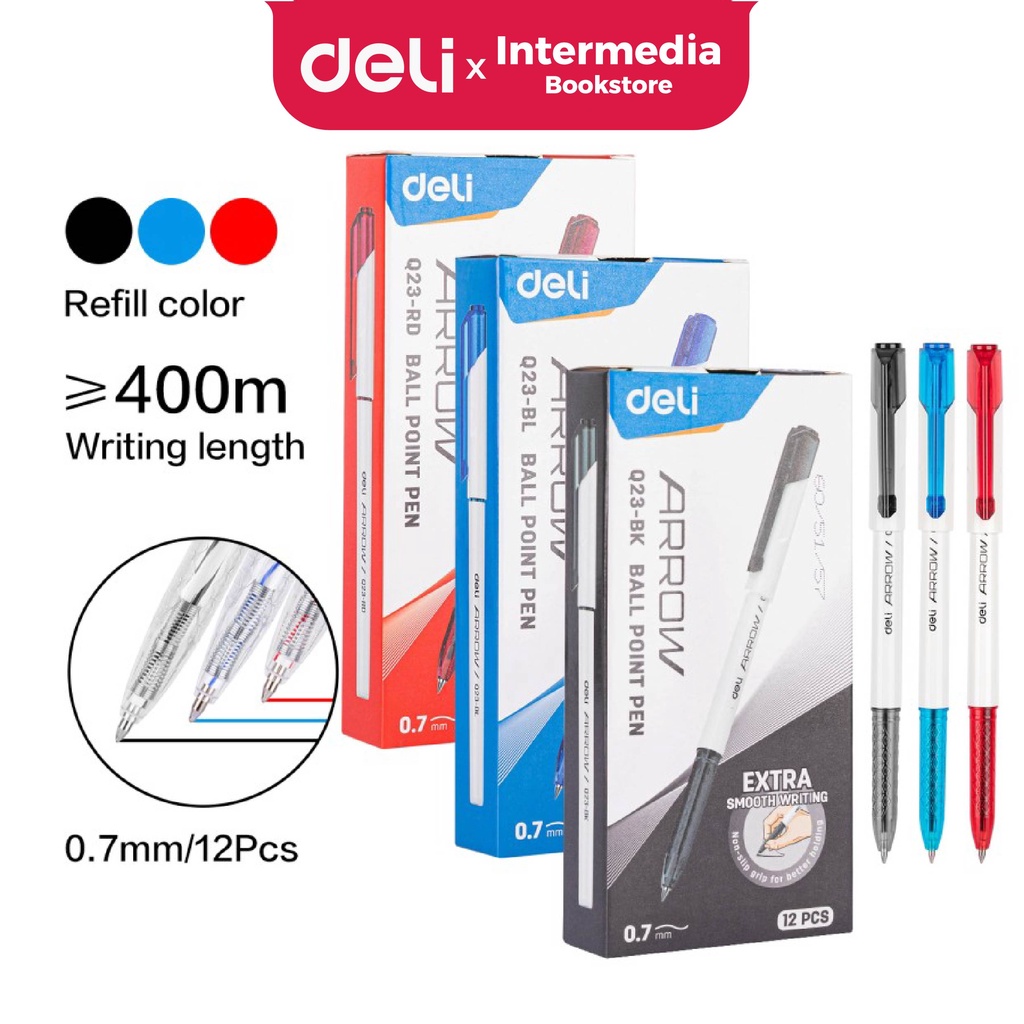 Jual Deli EQ24 Ultra Smooth Gel Pen Pulpen Retractable Capable 0.7mm ...