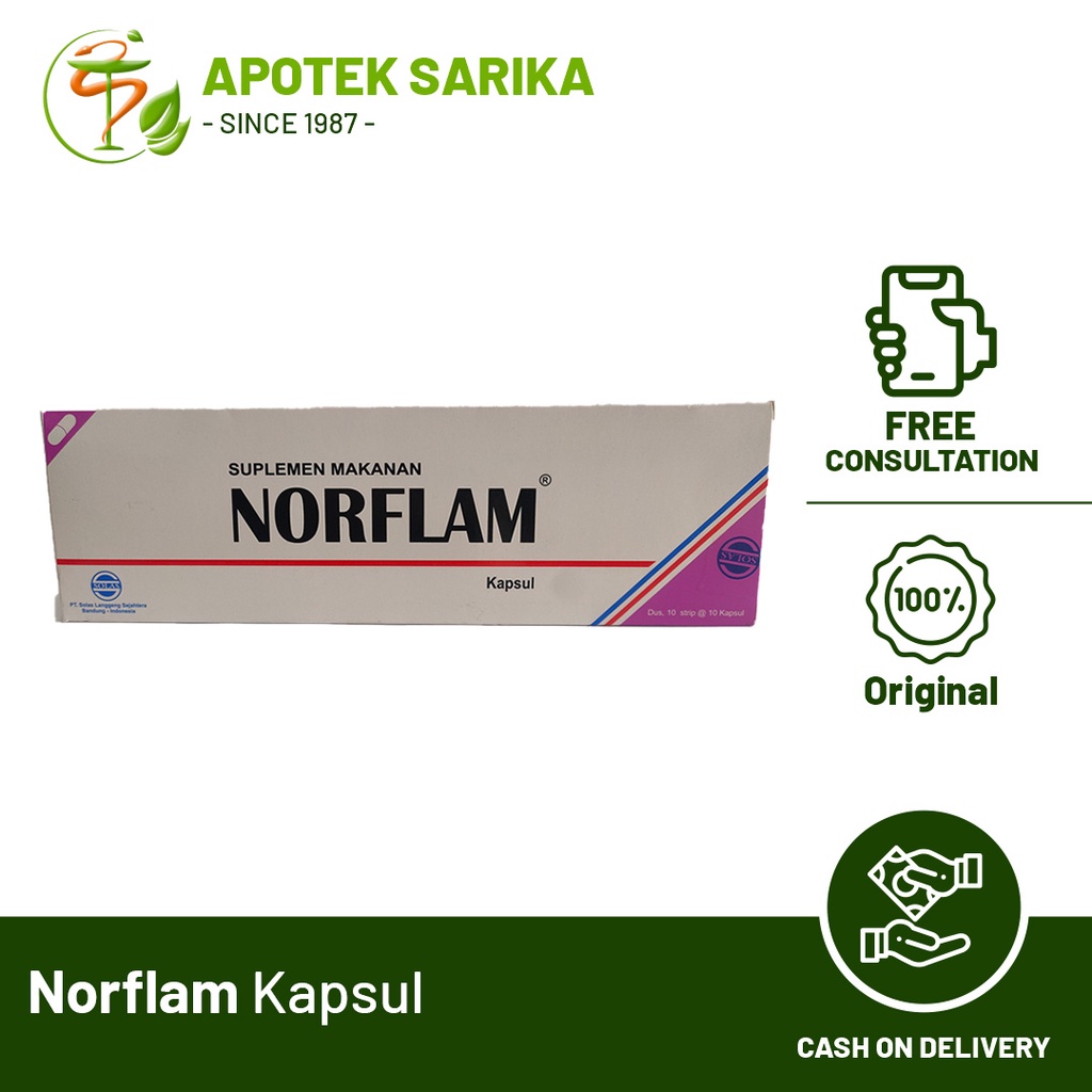 Jual Norflam Strip Isi 10 Kapsul (Suplemen untuk membantu meredakan ...