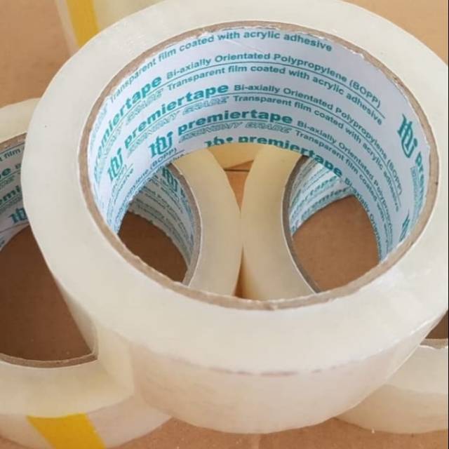 Jual lakban bening/solasi 48mm x 100 Yard Full lakban packing 2 inch Indonesia|Shopee Indonesia
