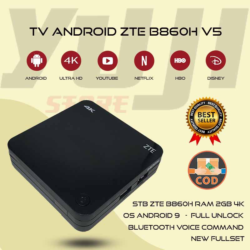 Jual STB TV ANDROID ZTE B860H v5 4K RAM 2GB Fullset 100% New BNOB Unlock | Shopee Indonesia