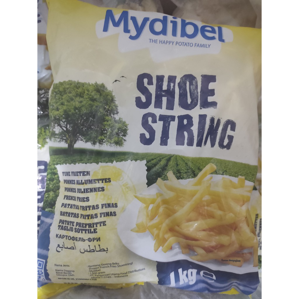 Jual mydibel shoestring french fries kentang goreng my dibel 1000 gram ...