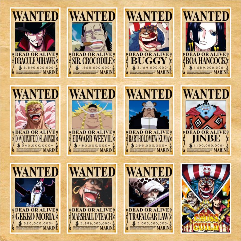 Jual Poster Bounty ONE PIECE - Paket Karakter SHICHIBUKAI | Shopee ...