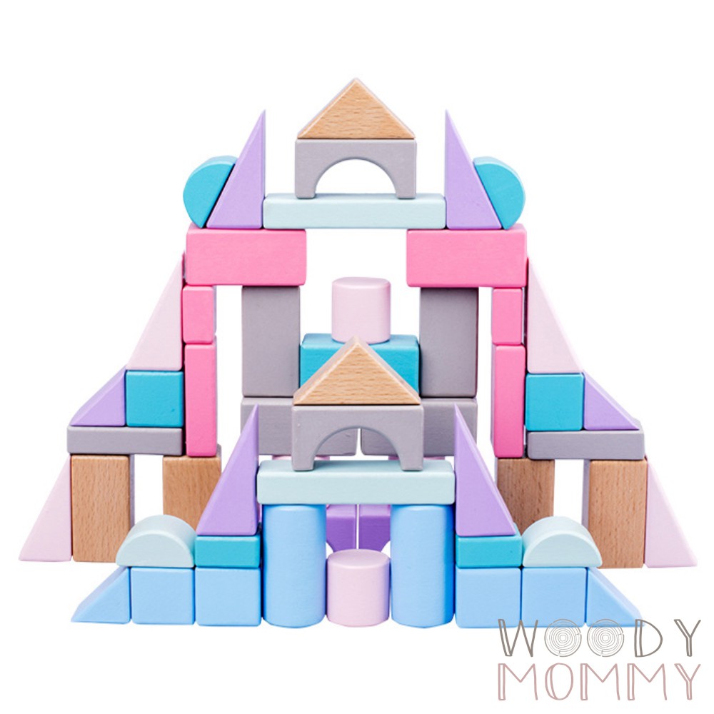 Jual Building Blocks - Macaron Wooden Blocks - Balok Bangunan Kayu ...