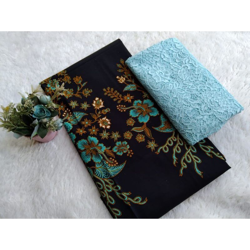 Jual kain batik jarik set cople seragaman mix tulle mutiara ice blue ...