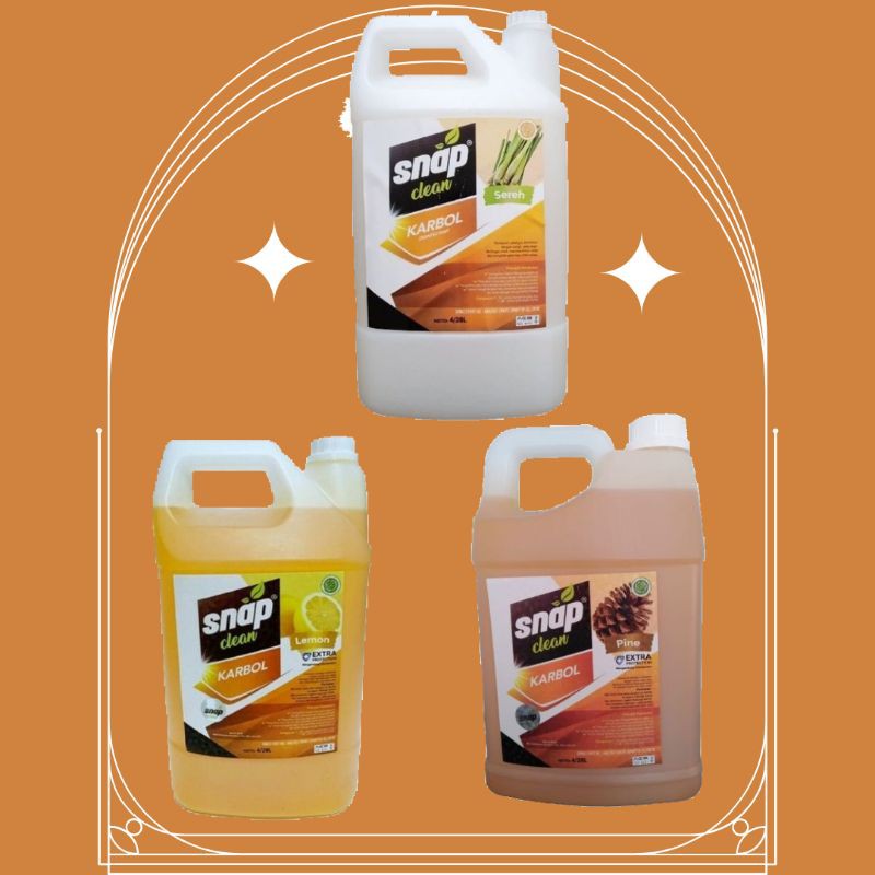 Jual Karbol pembersih lantai SNAP 4 Liter | Shopee Indonesia