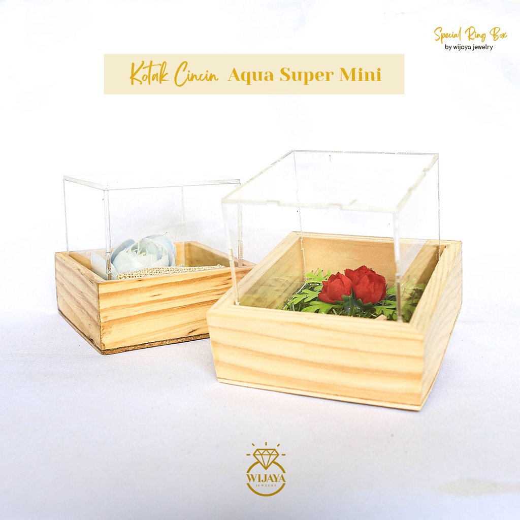 Jual Ring Box Kotak Cincin Lamaran Nikah Aqua Super Mini Akrilik ...