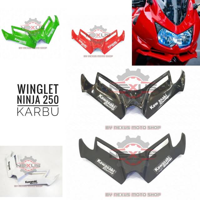 Jual winglet ninja 250 karbu Winglet ninja250 old Winglet NINJA 250R ...