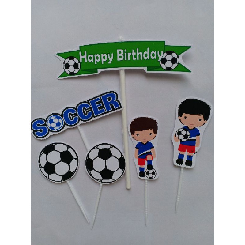 Jual TOPPER CAKE GAMBAR BOLA - SOCCER TANPA NAMA | Shopee Indonesia