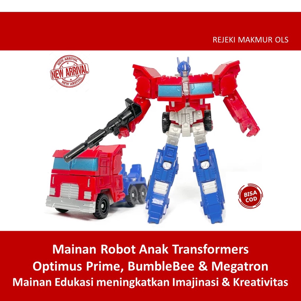Jual Robot Transformer Mainan Robot Anak Optimus Prime Bumblebee & Megatron Model Terbaru ...