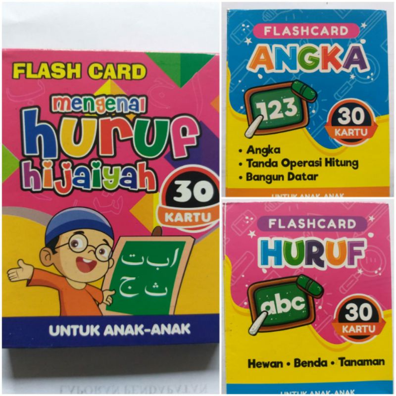 Jual Flashcard/Flash Card/Kartu Huruf untuk Anak Huruf, Angka, dan ...