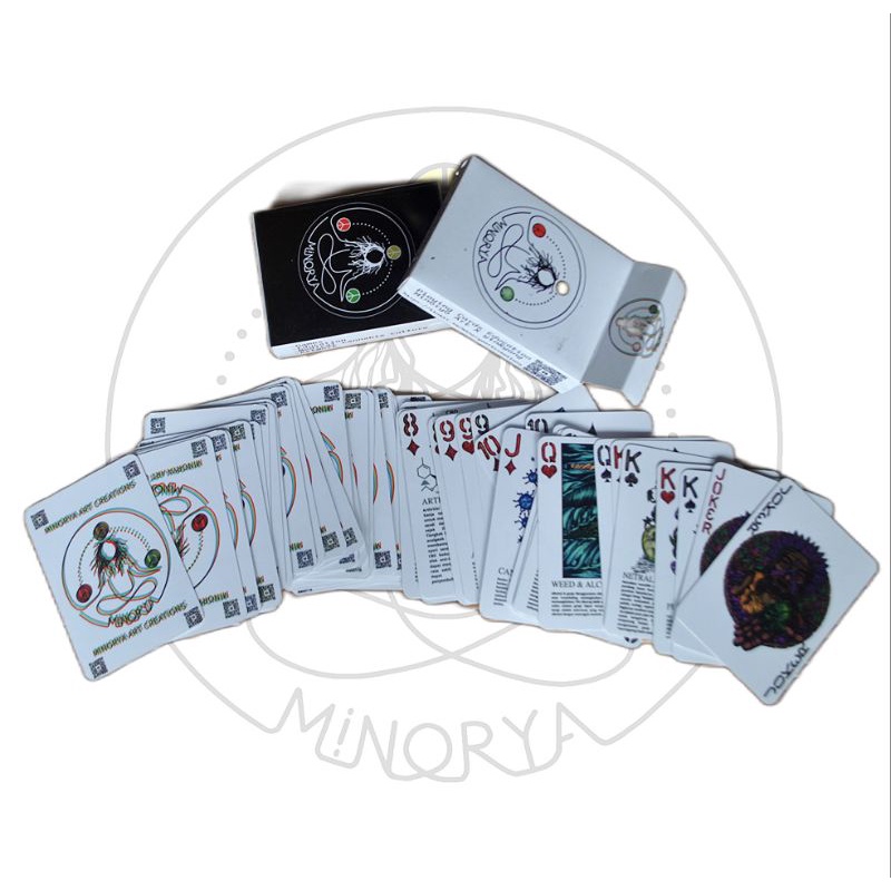 Jual Kartu Remi Poker 54 Art design medical cannabis ( playing card ...