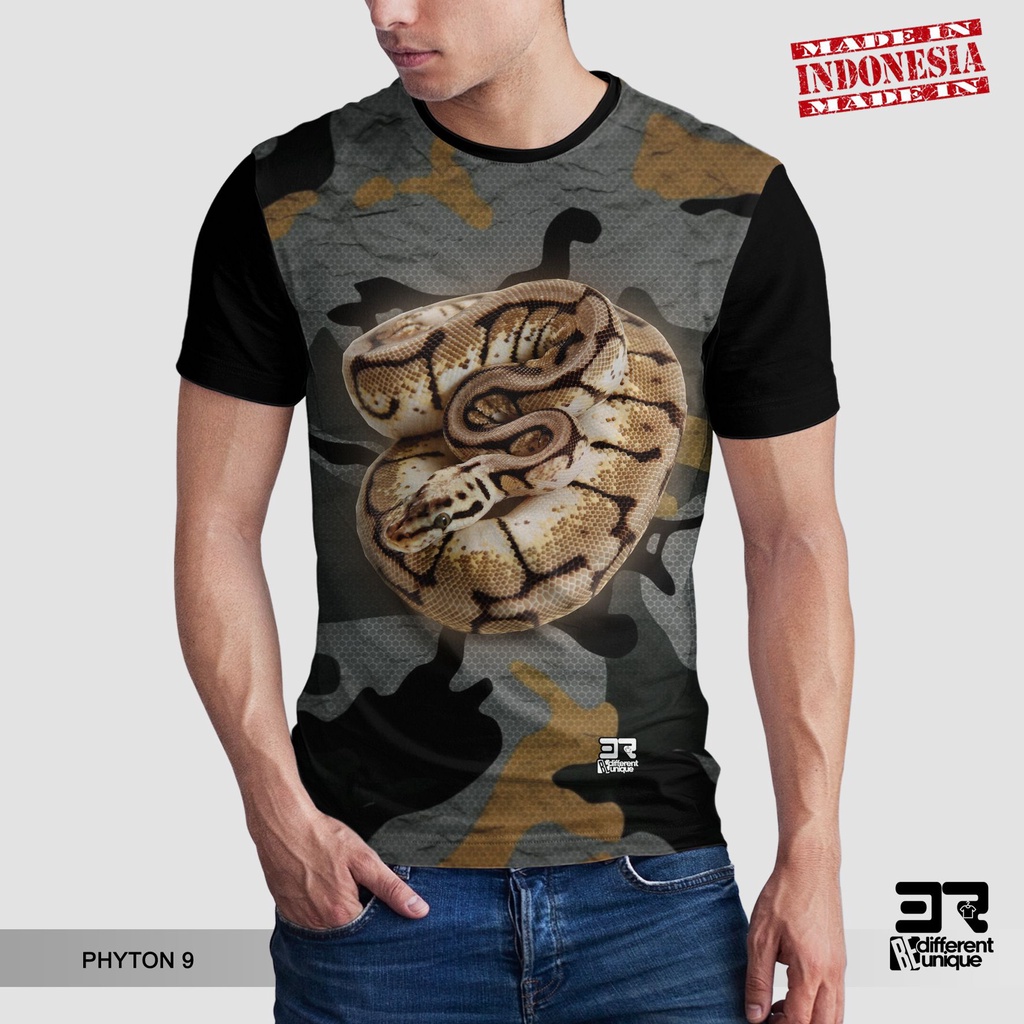 Jual [ COD ] KAOS PRINTING GAMBAR ULAR PYTHON 9 BALLPYTHON SPIDER- BAJU ...