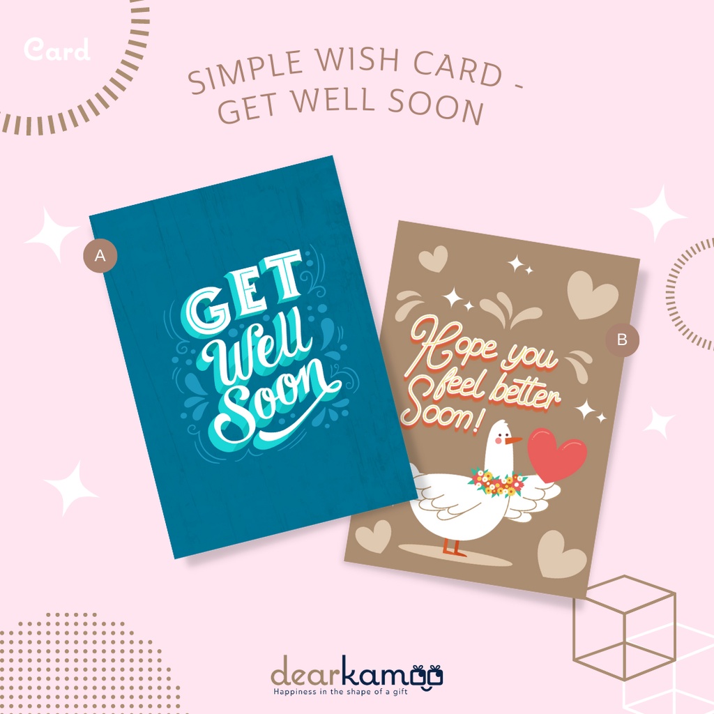 Jual Wish Card Get Well Soon / Kartu Ucapan Lekas Sembuh / GWS / Ucapan ...