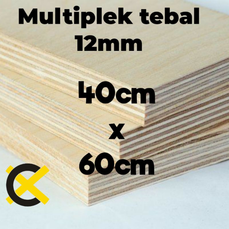 Jual Triplek Tebal 12mm 40cm x 60cm Multiplek Plywood | Shopee Indonesia