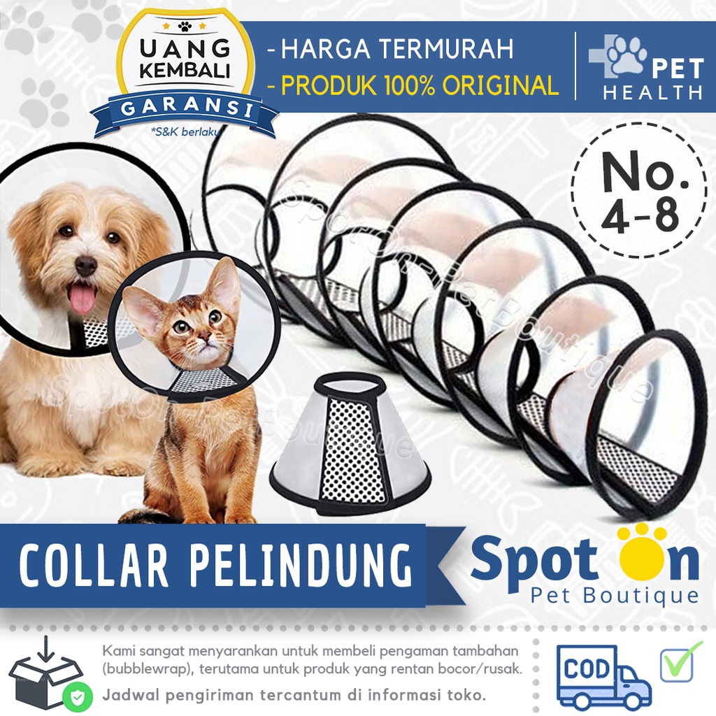 Jual Collar Pelindung Leher Corong Kucing Anjing | Elizabeth Collar ...