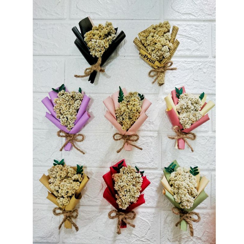 Jual Mini Dried Flower Bouquet Buket Bunga Kering Mini | Shopee Indonesia