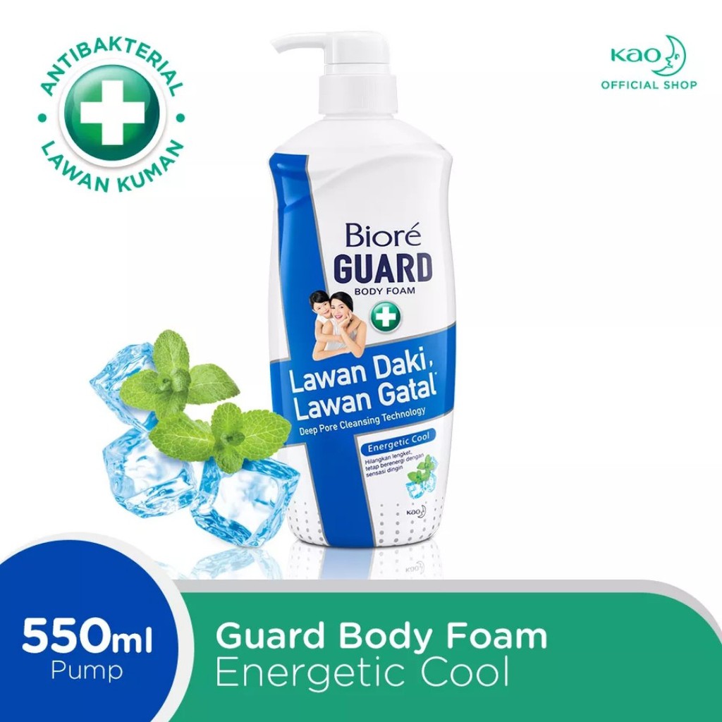 Jual Biore Guard Energetic Cool Pump 550ml | Shopee Indonesia