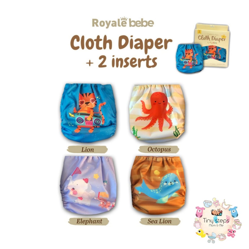 Jual Royale bebe cloth diaper include 2 cloth diaper insert ( pempers ...