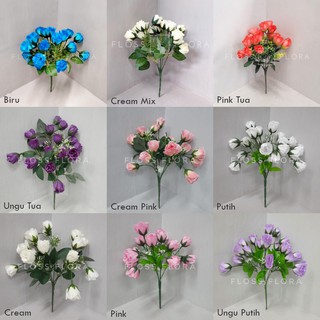 Bunga Artificial / Bunga Palsu / Rose Spin x6 | Shopee Indonesia