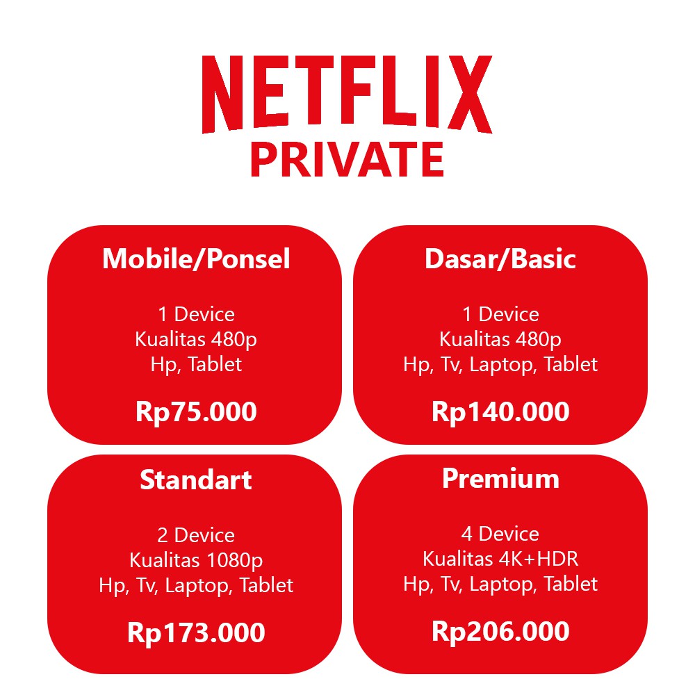 Harga Netflix 1 Bulan Terbaru Juli 2021 | BigGo Indonesia