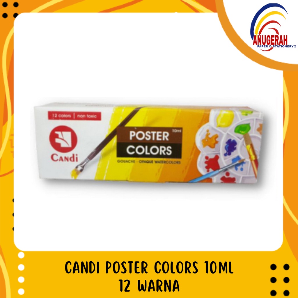 Jual CANDI POSTER COLORS 10ml (PCS) | Shopee Indonesia