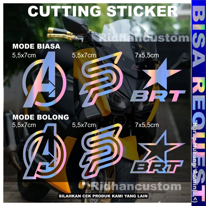 Jual CUTTING STICKER MOTOR LOGO A | LOGO SP | LOGO BRT | Shopee Indonesia