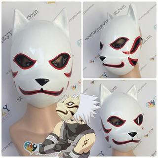 Anbu Kakashi Hatake Naruto Kitsune Fox Rubah Mask Topeng Kayu Cosplay ...