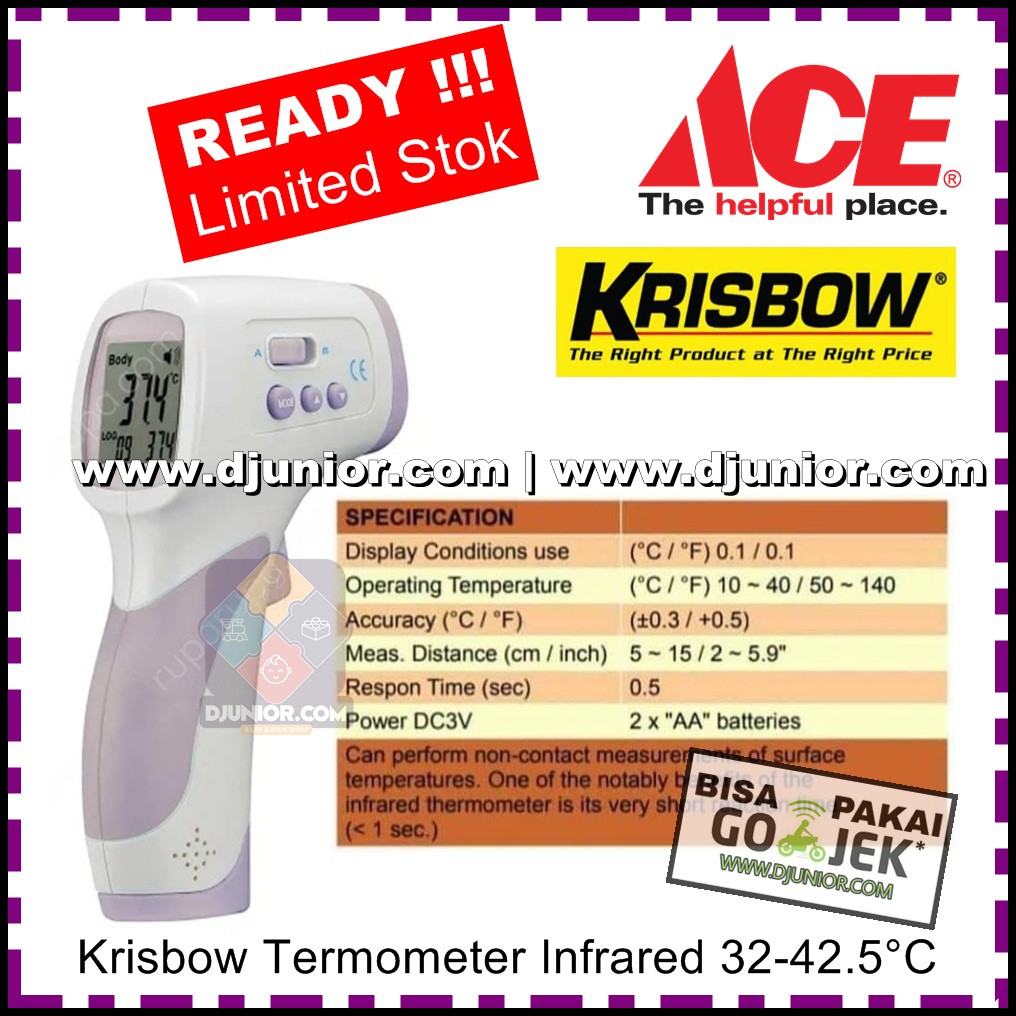Jual KRISBOW - THERMOMETER GUN INFRARED / TERMOMETER TEMBAK INFRA MERAH RED TERMO METER | Shopee ...