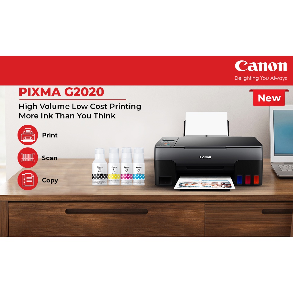 Jual Pinter Canon Pixma G2020 All in One Garansi Resmi 3 Tahun | Shopee ...