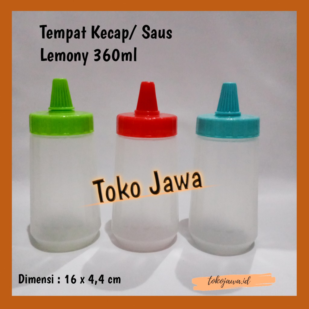 Jual Botol Kecap/ Saus Lemony 360ml botol saus botol saos botol kecap ...