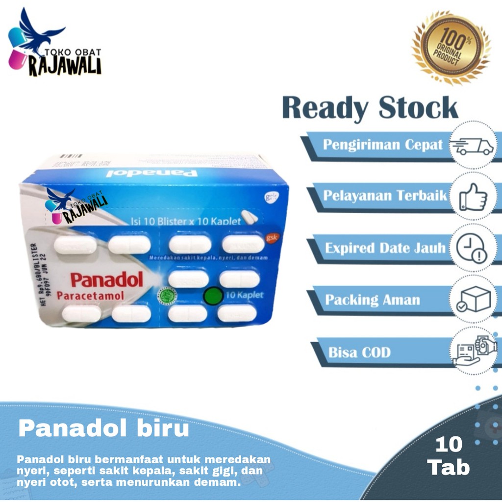 Jual panadol biru paracetamol 500mg perstrip 10 tab | Shopee Indonesia