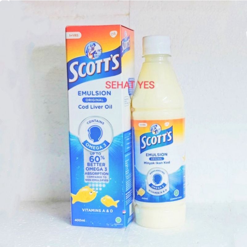 Jual SCOTTS EMULSION ORIGINAL / PUTIH 400ml Indonesia|Shopee Indonesia